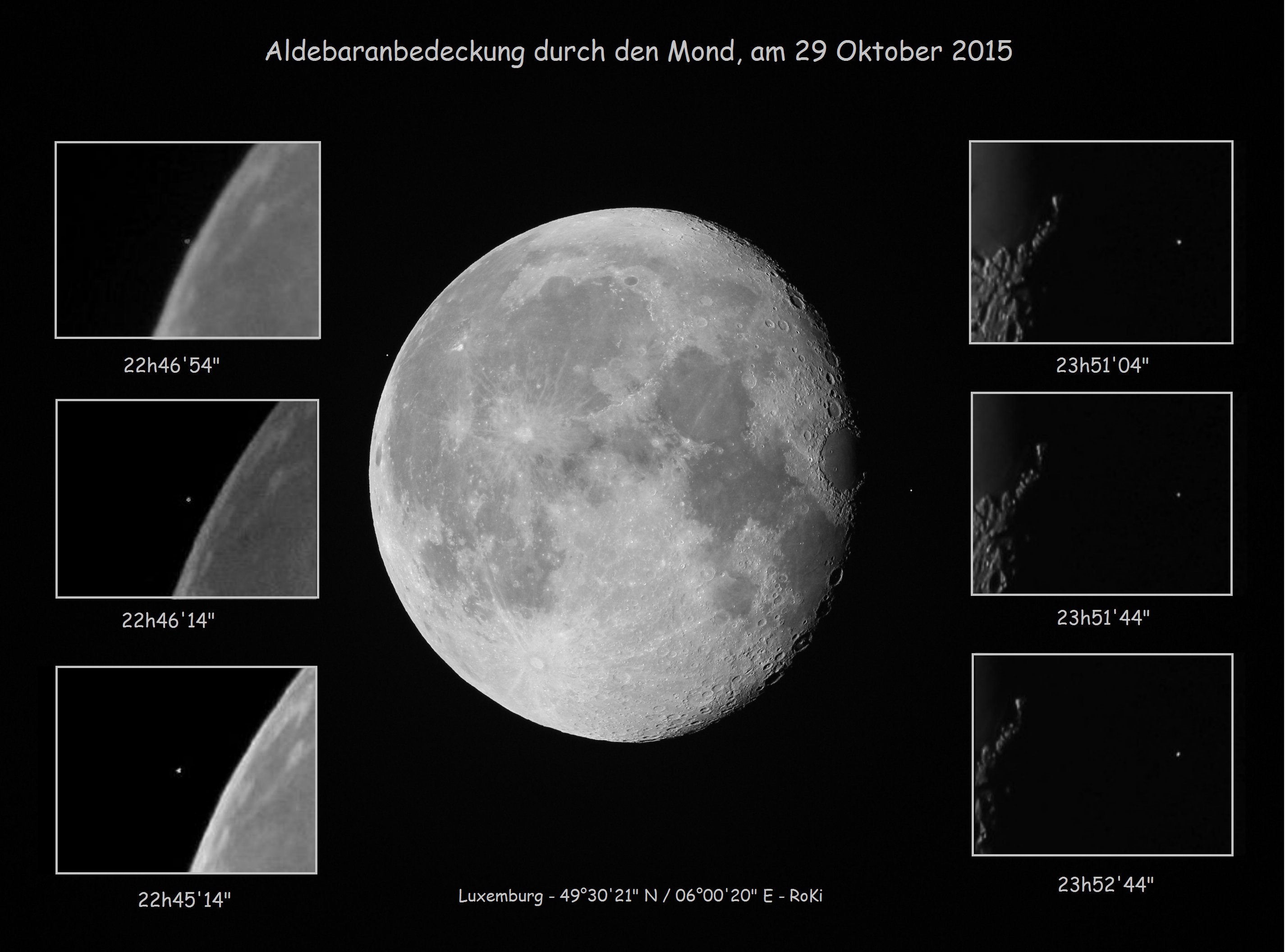 Aldebaranbedeckung durch den Mond - Spektrum der Wissenschaft