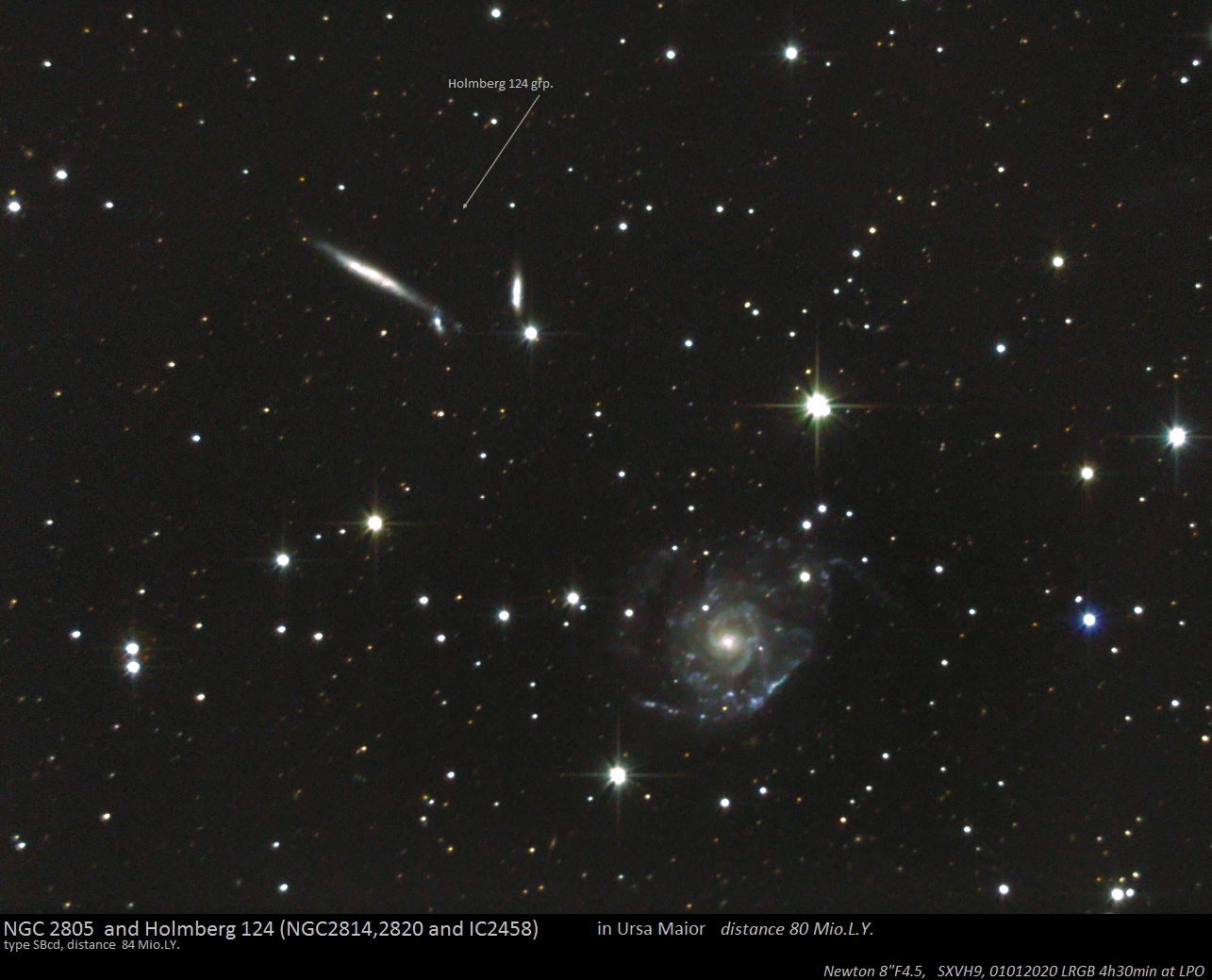 Holmberg 124 und NGC 2805 in Ursa Maior - Spektrum der Wissenschaft
