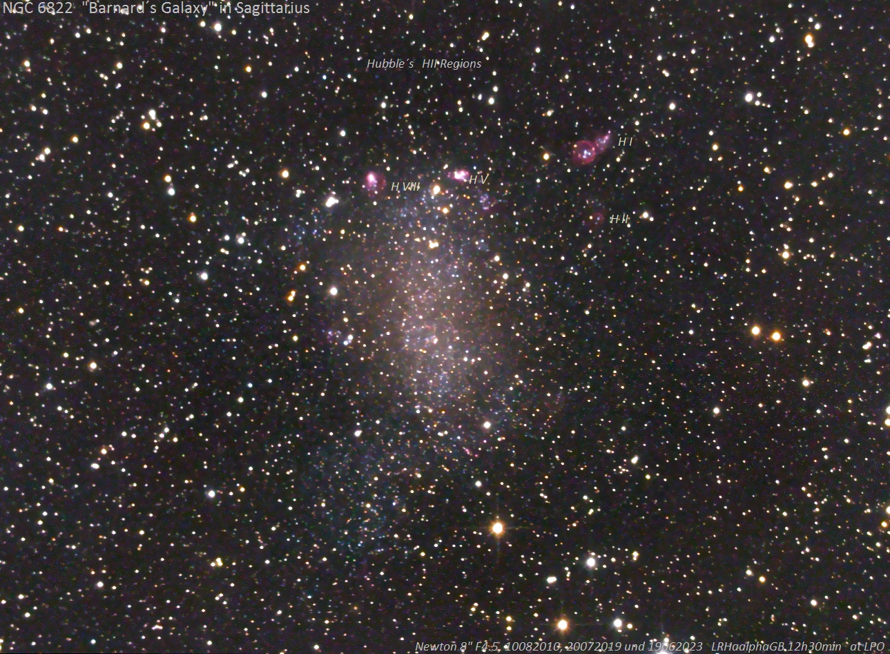 Hubbles HII-Regionen in NGC 6822 - Spektrum der Wissenschaft