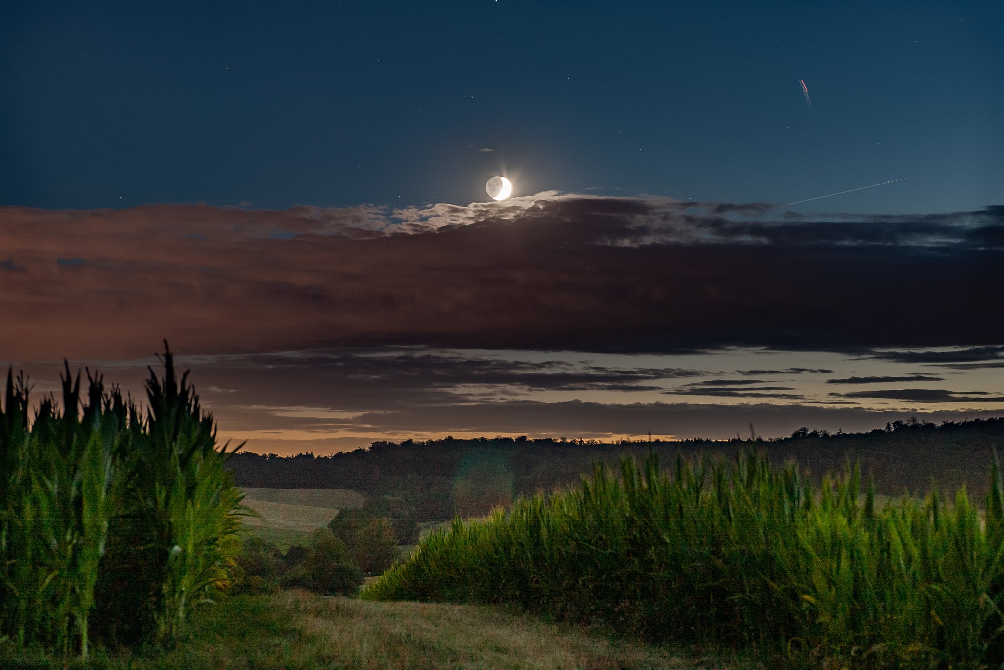 Mondsichel am Abendhimmel - Spektrum der Wissenschaft