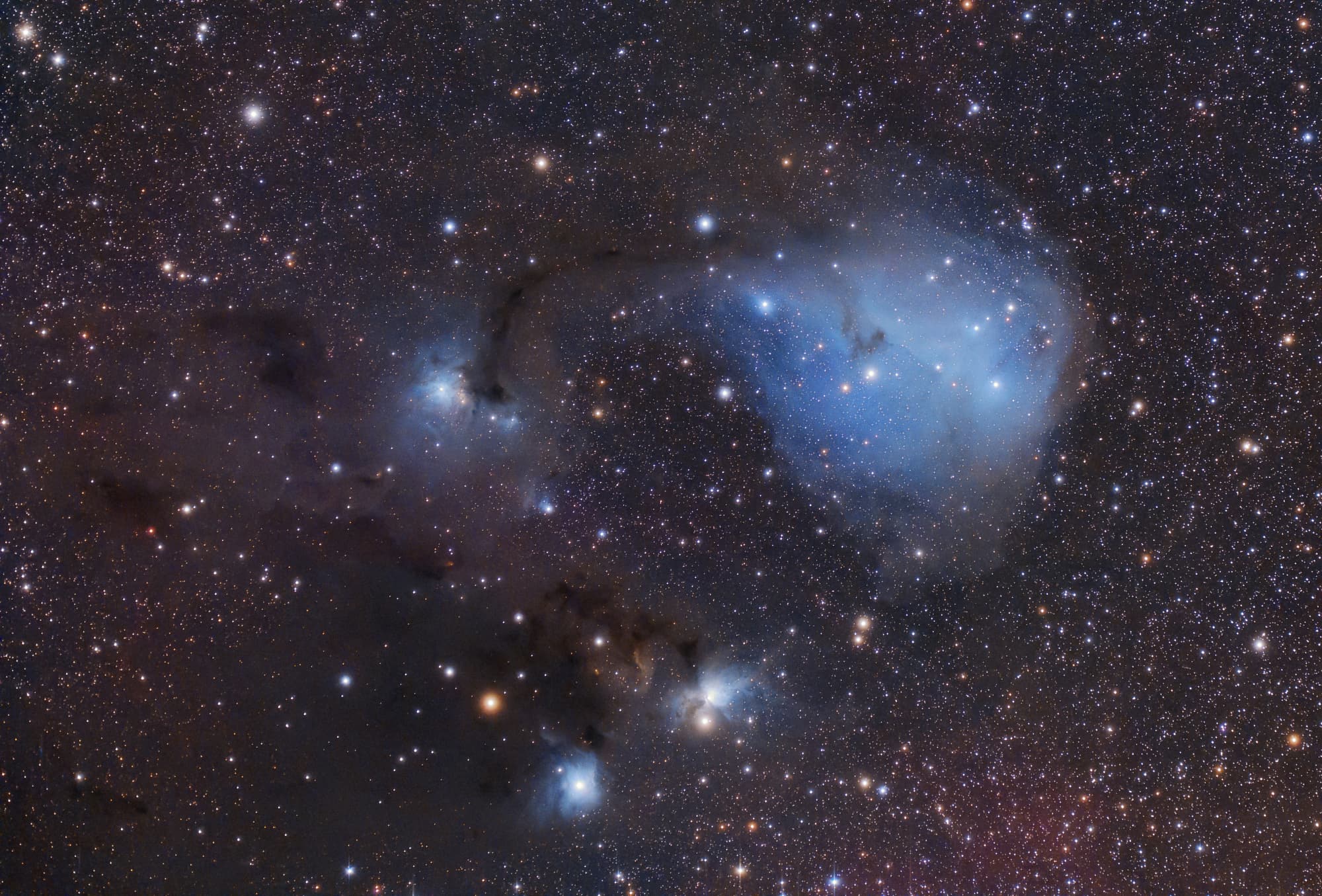 IC 2169, IC 446, NGC 2245 und NGC 2247 im Sternbild Monoceros ...