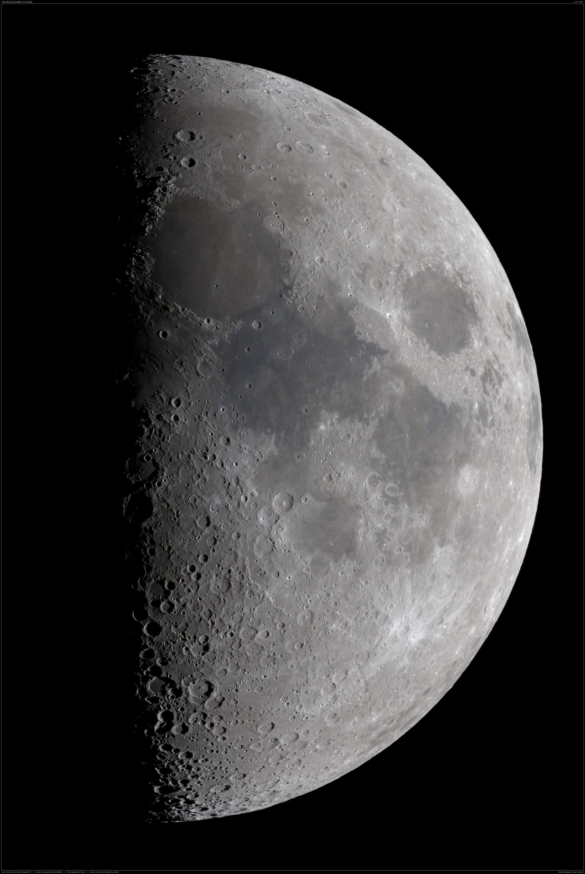 Mond im ersten Viertel - Spektrum der Wissenschaft