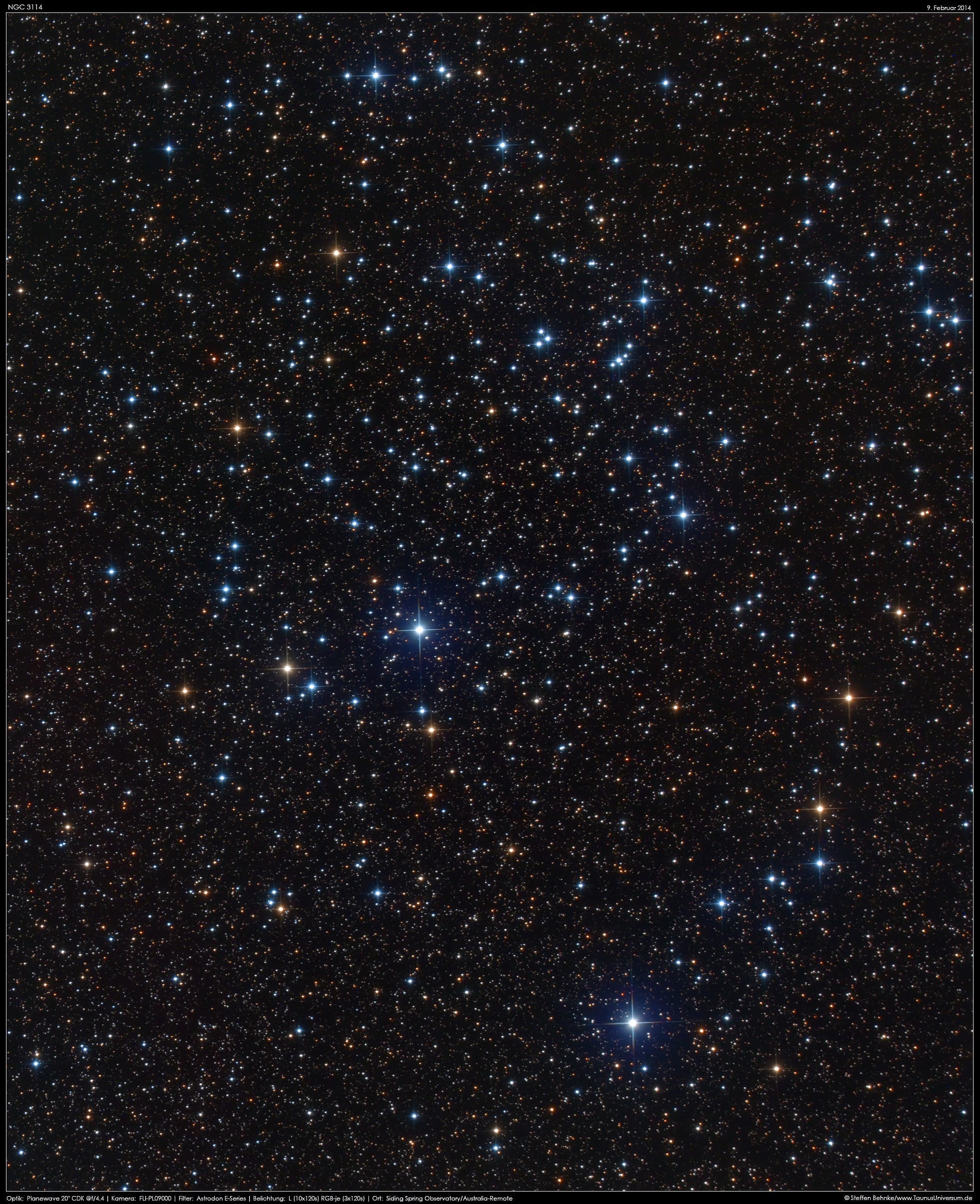 Offener Sternhaufen NGC 3114 - Spektrum der Wissenschaft