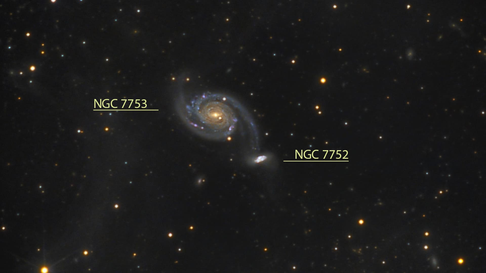 Galaxien Arp 86 (NGC 7753, NGC 7752) - Spektrum der Wissenschaft