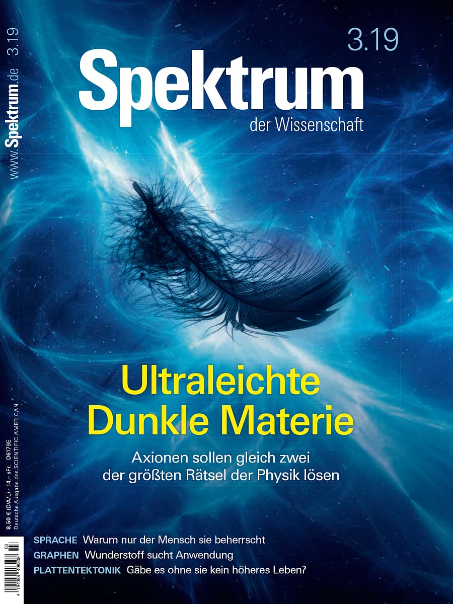 Ultraleichte Dunkle Materie - Spektrum der Wissenschaft 3/2019 - Spektrum der Wissenschaft