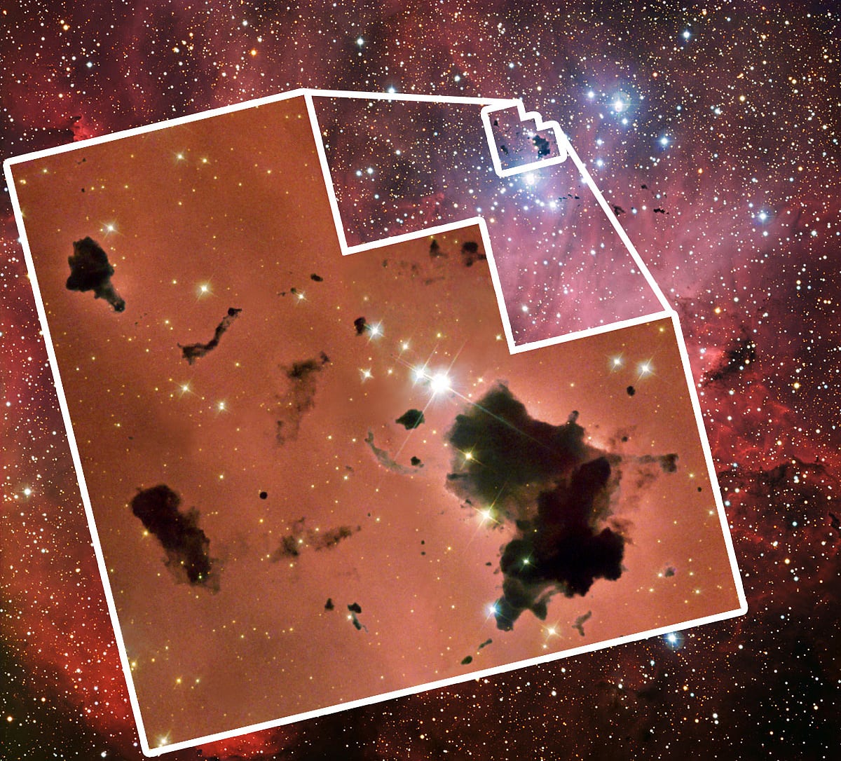 Emissionsnebel: Das "rennende Huhn" IC 2944 - Spektrum der Wissenschaft